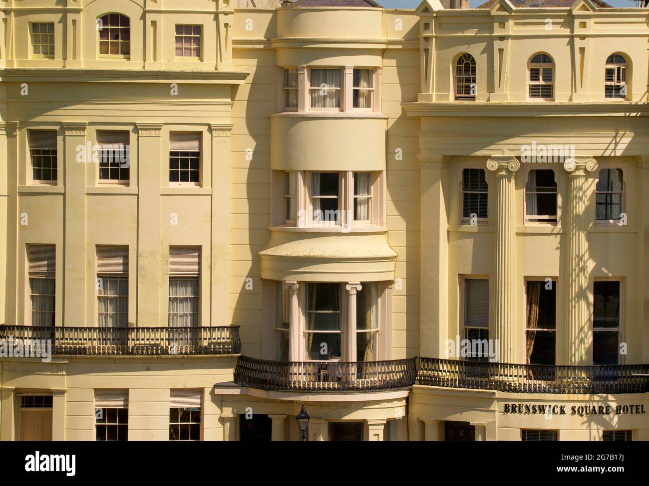Brunswick Square Hove East Sussex England Facades of the eastern terrace Regency period Grade I ...