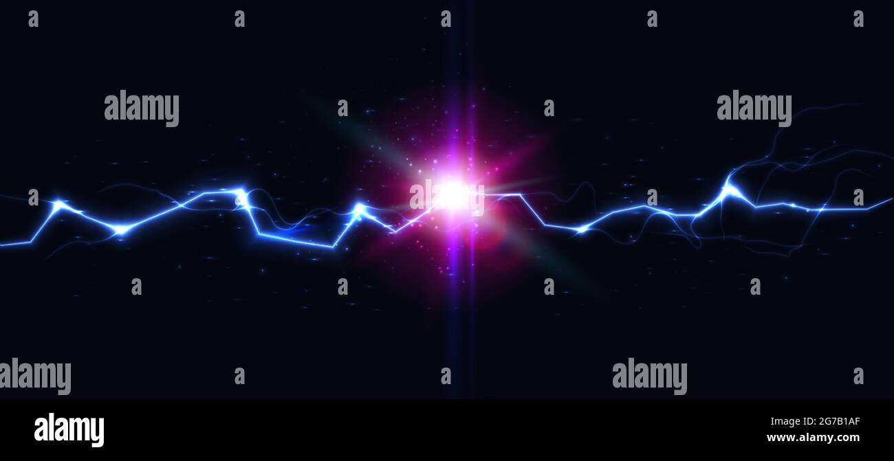 Lightning strike collision, thunder flash battle versus, electric shock ...