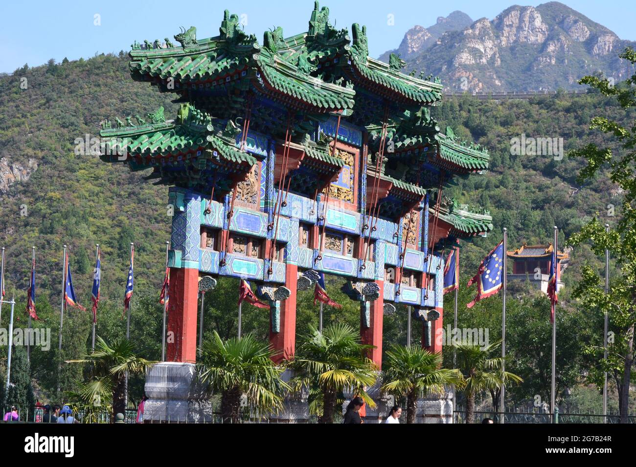 Beautiful chinease gate Stock Photo - Alamy