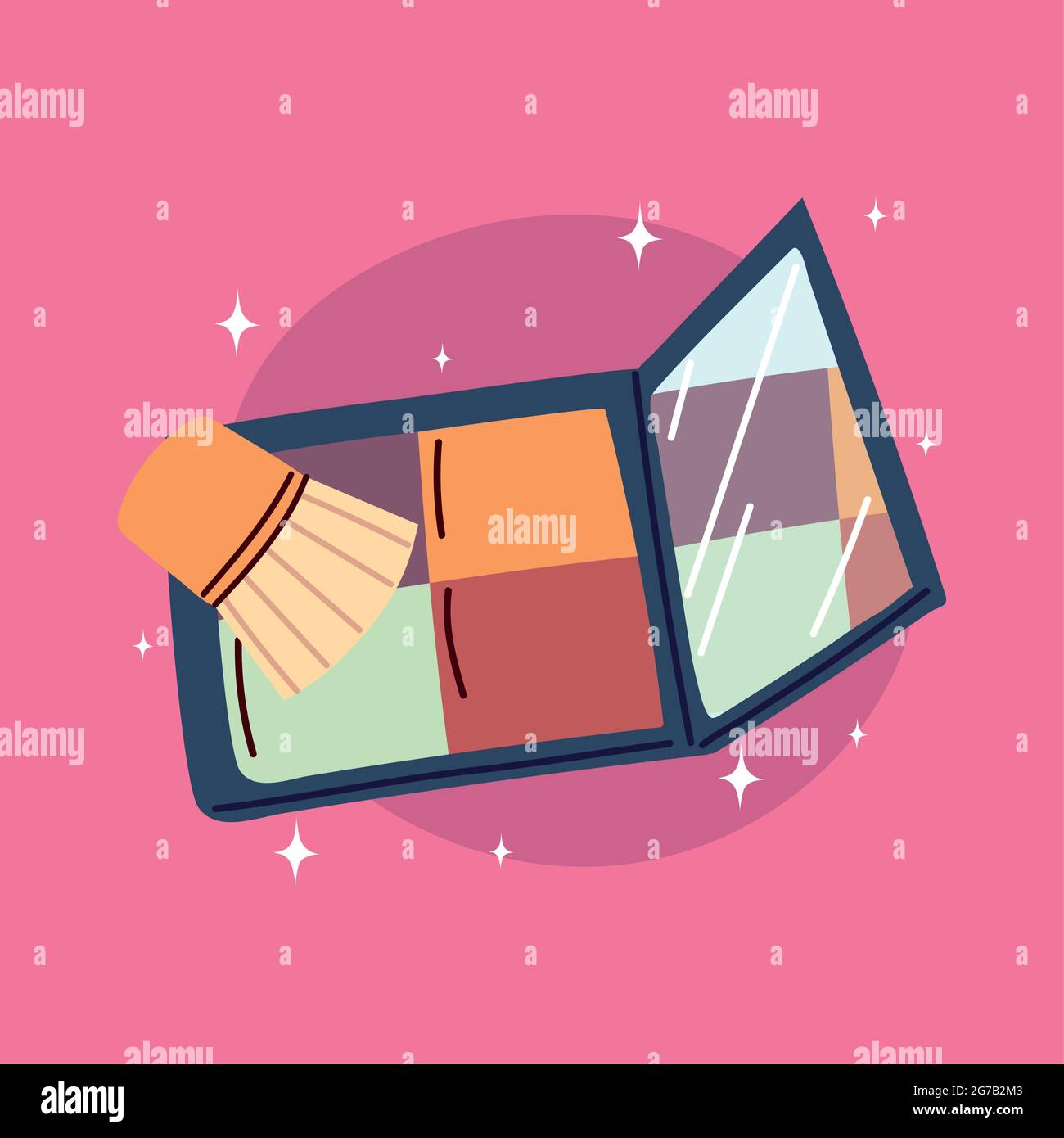 Makeup color palette illustration Stock Vector Images - Alamy