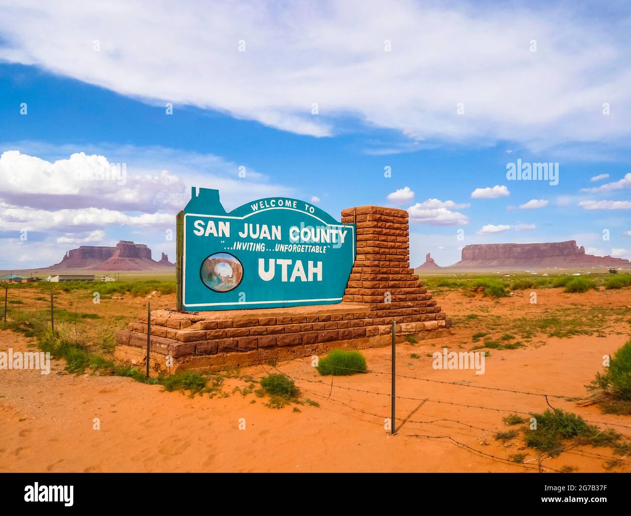Usa utah monument valley sign hi-res stock photography and images - Alamy