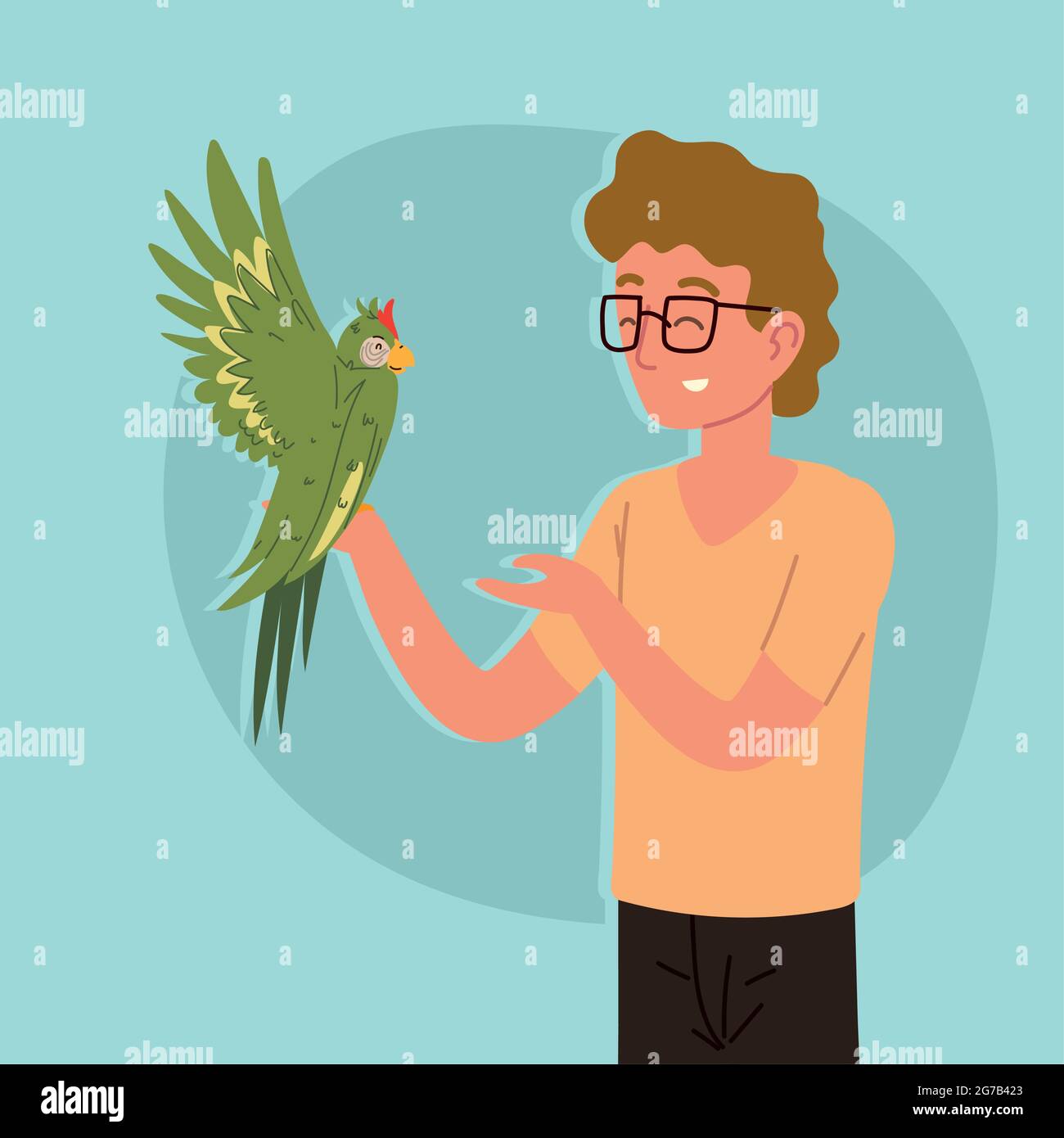 Young parakeet Stock Vector Images - Alamy