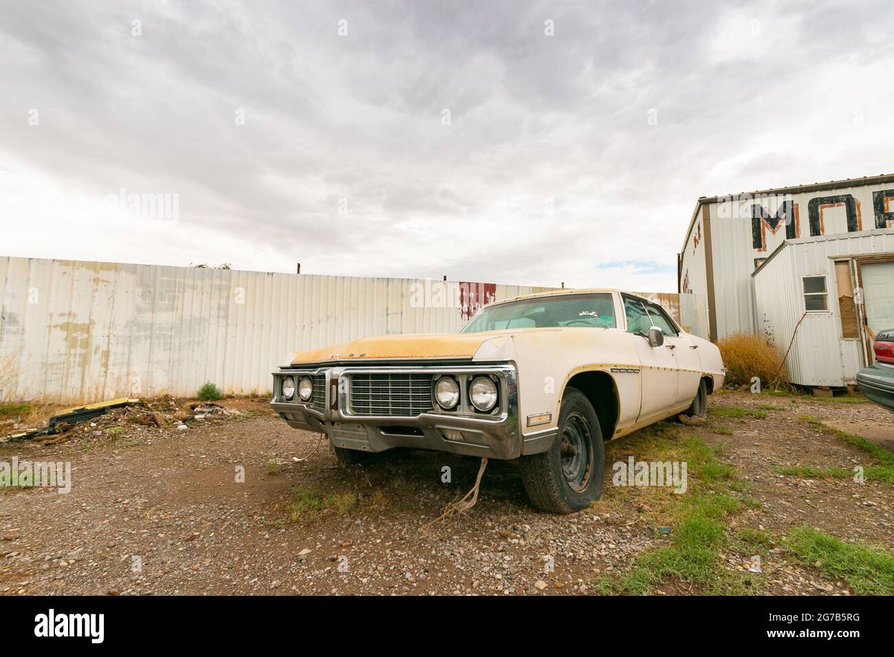 classic American car at Morris machine shop in Alamogordo, New Mexico ...