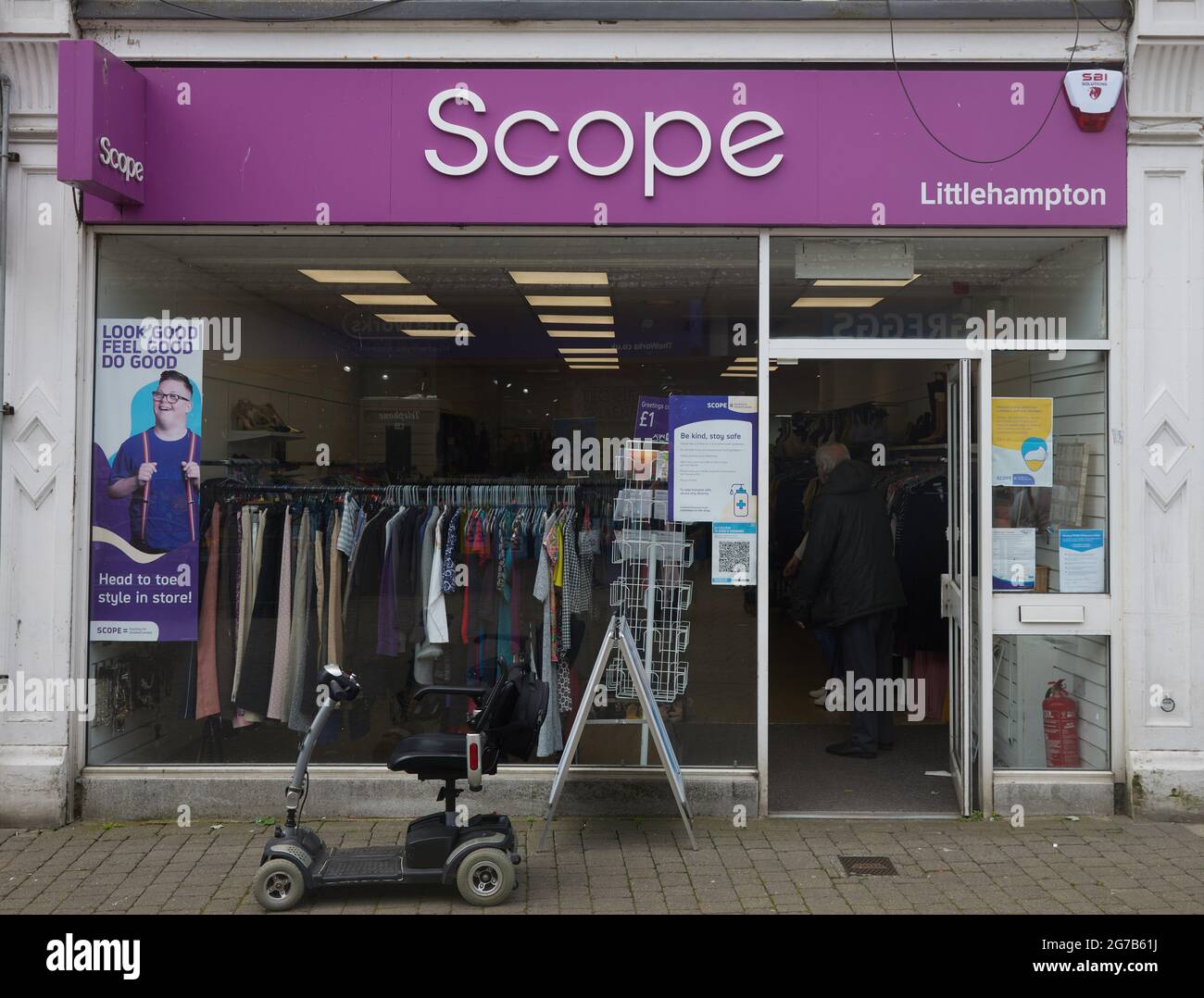 Exterior view of charity shop Scope seen in Littlehampton, UK Stock ...