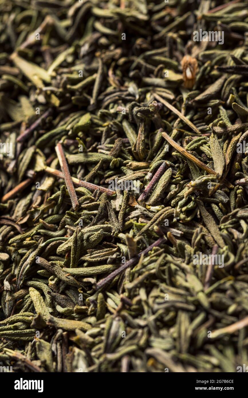 Dry Organic Thyme Spice in a Bowl Stock Photo - Alamy