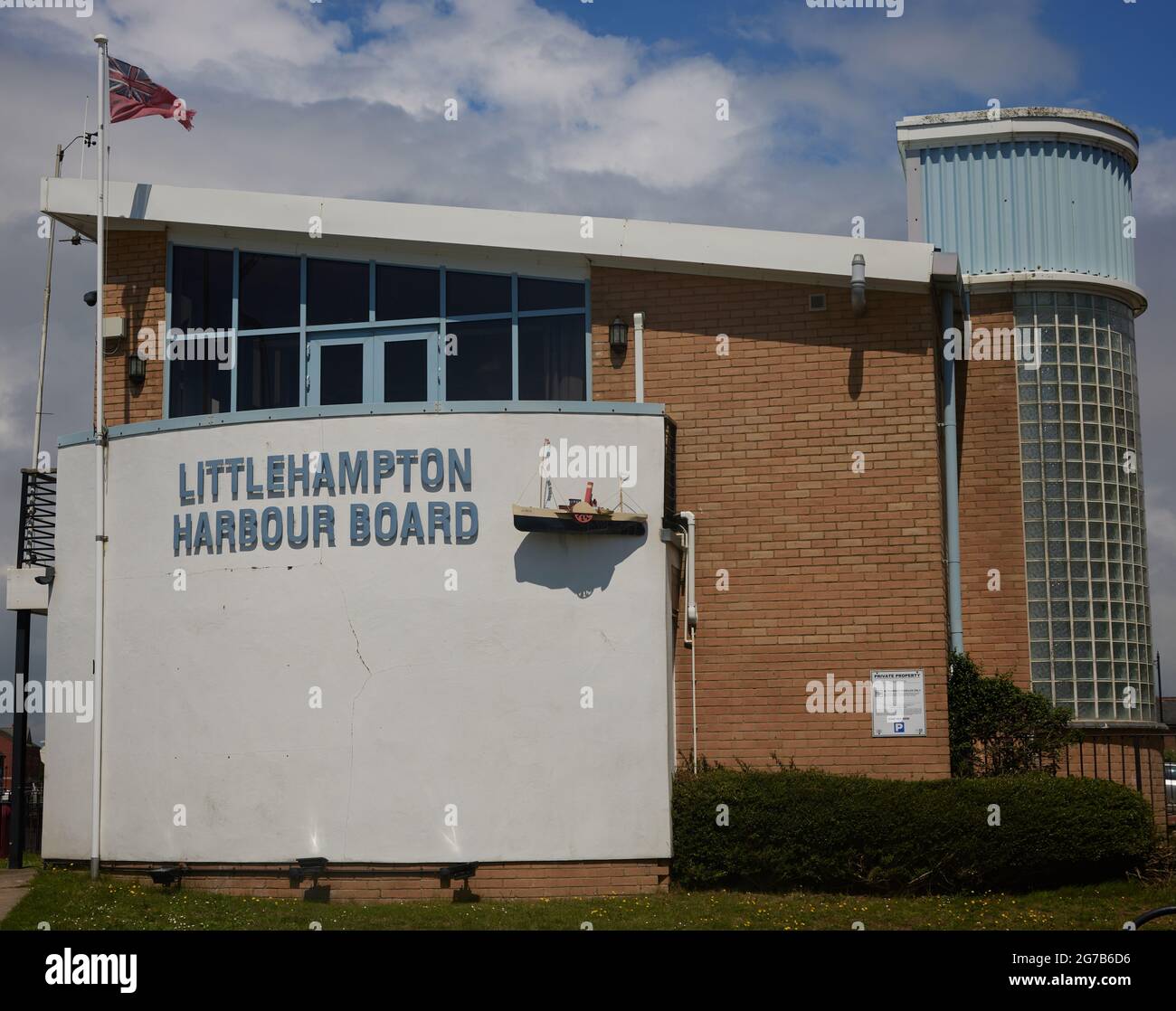 Littlehampton Harbour Board headquarter seen in summer, 2021 Stock ...