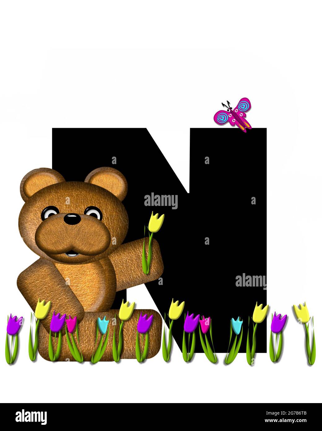 Letter n flowers hi-res stock photography and images - Alamy