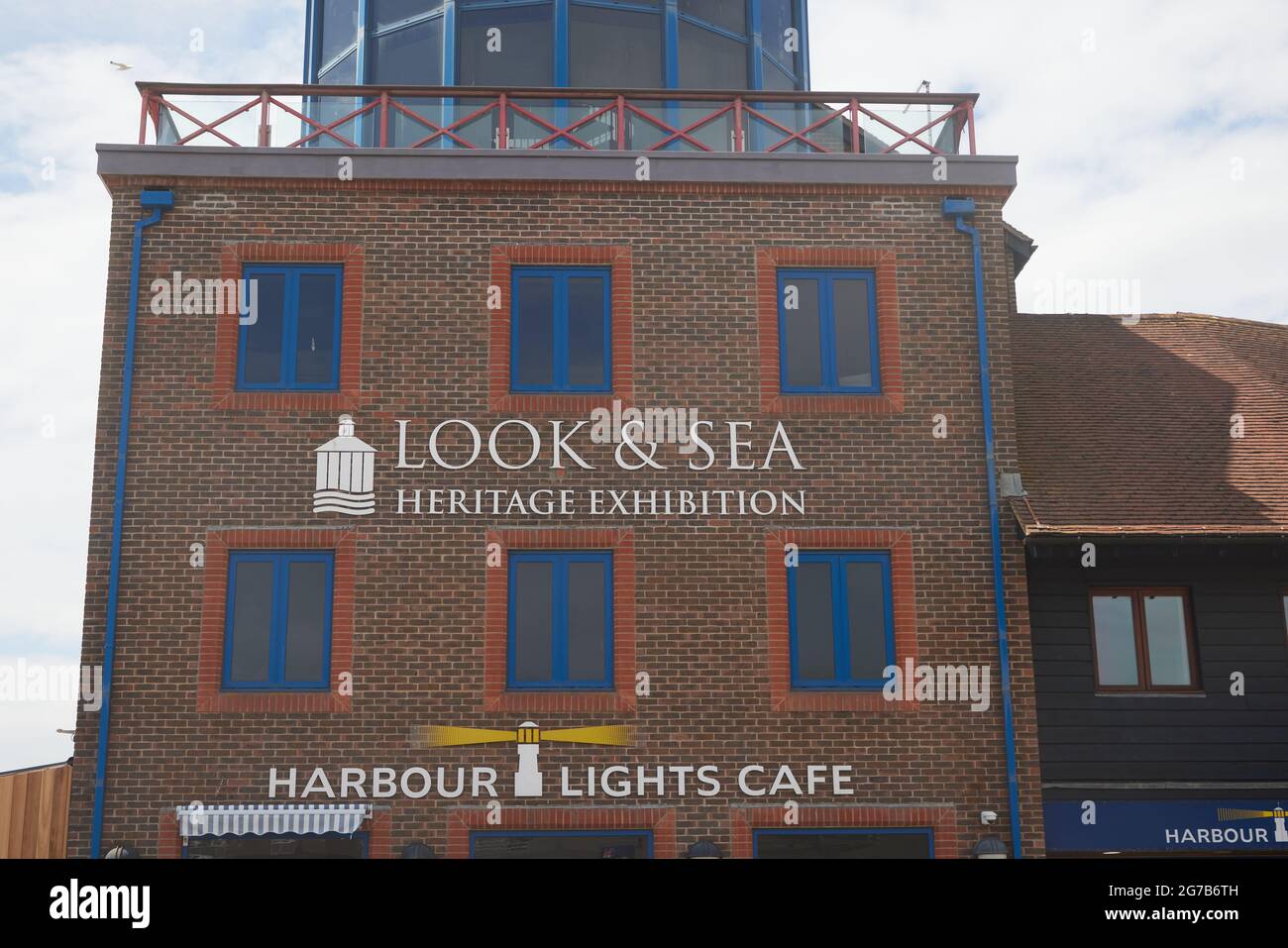 Harbour Lights Cafe seen in Littlehampton in summer 2021 Stock Photo ...