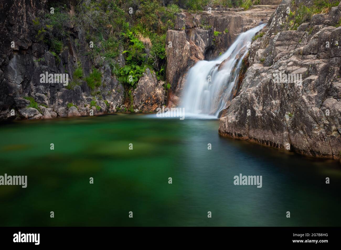 Portela do Homem waterfall in Peneda-Gerês National Park in Portugal ...