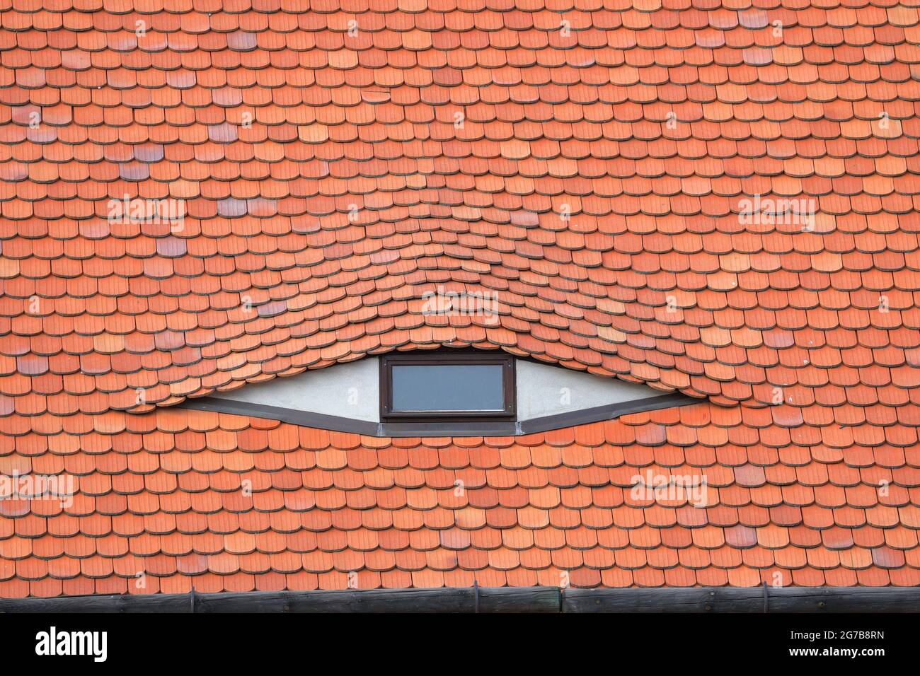 Tiled roof with bat dormer, Bieberschanz roofing, Dresden, Saxony ...