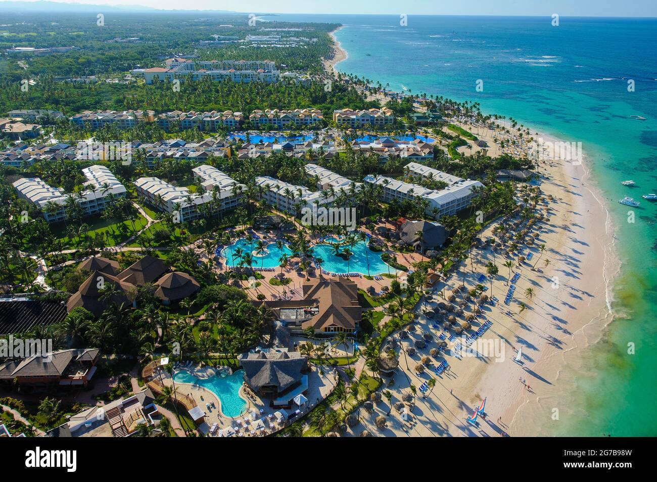 Punta Cana beach, aerial view, Dominican Republic Stock Photo - Alamy