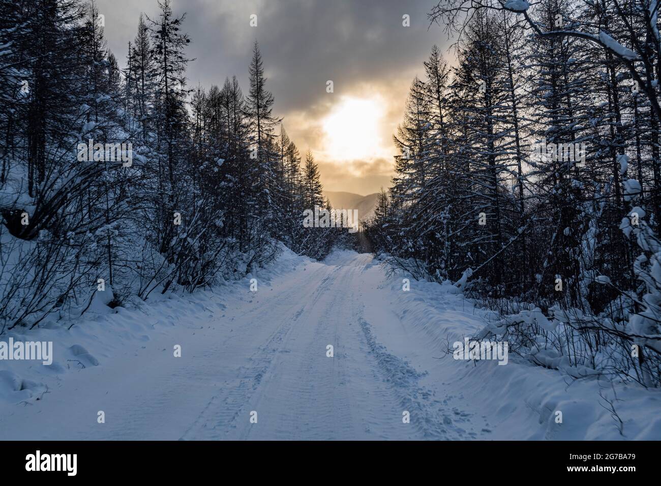 Road of Bones in the Suntar-Khayata mountain Range, Sakha Republic ...