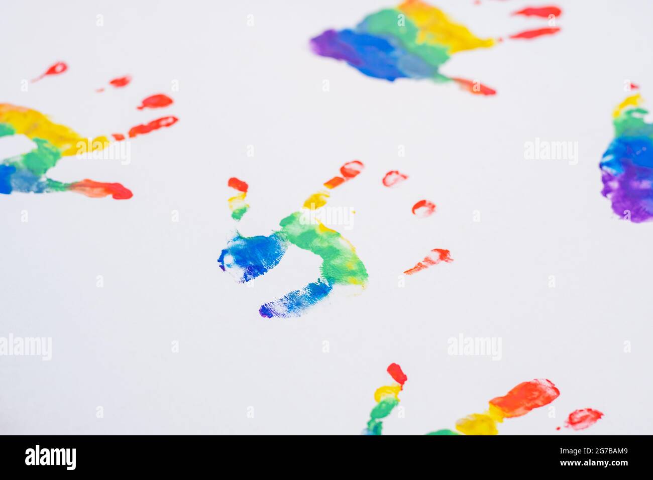 Child handprint on sheet hi-res stock photography and images - Alamy