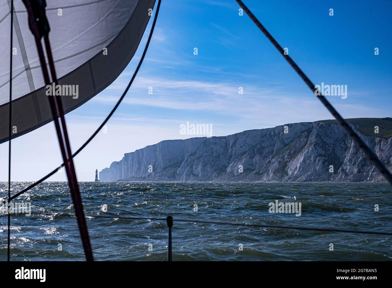 Sailing on the North Sea, Brachy Head England, Great Britain Stock ...
