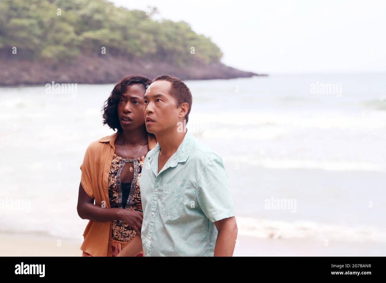 OLD, from left: Nikki Amuka-Bird, Ken Leung, 2021. ph: Phobymo ...