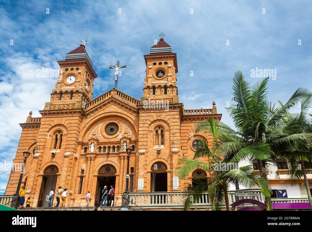 Yolombo, Antioquia - Colombia. July 11, 2021. Iglesia de San Lorenzo is ...