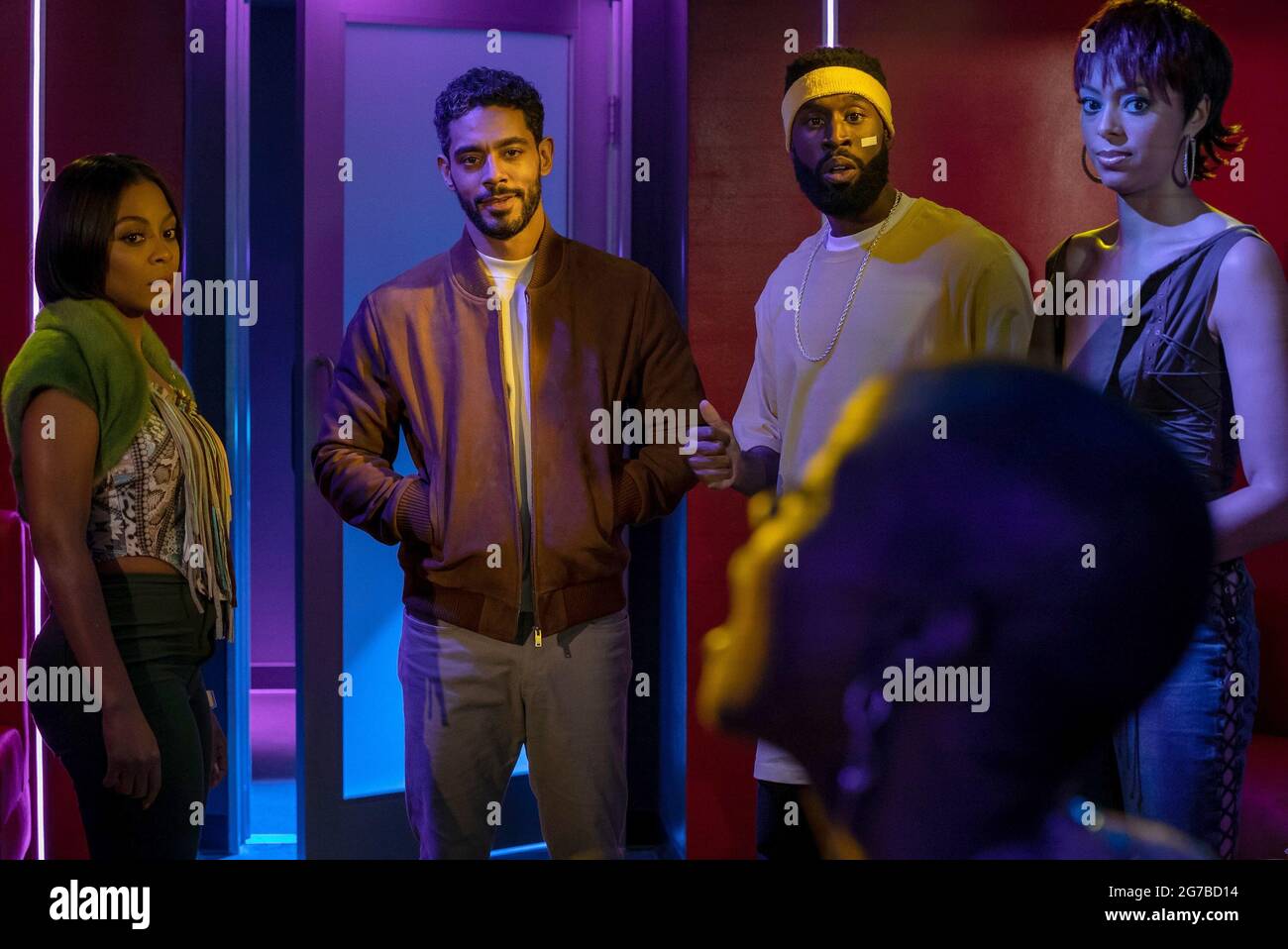 RUN THE WORLD, back from left: Bresha Webb, Nick Sagar, Tosin ...