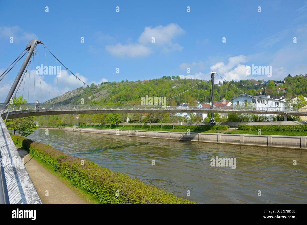 Kelheim on the Danube, bridge over the Main-Danube Canal, April ...