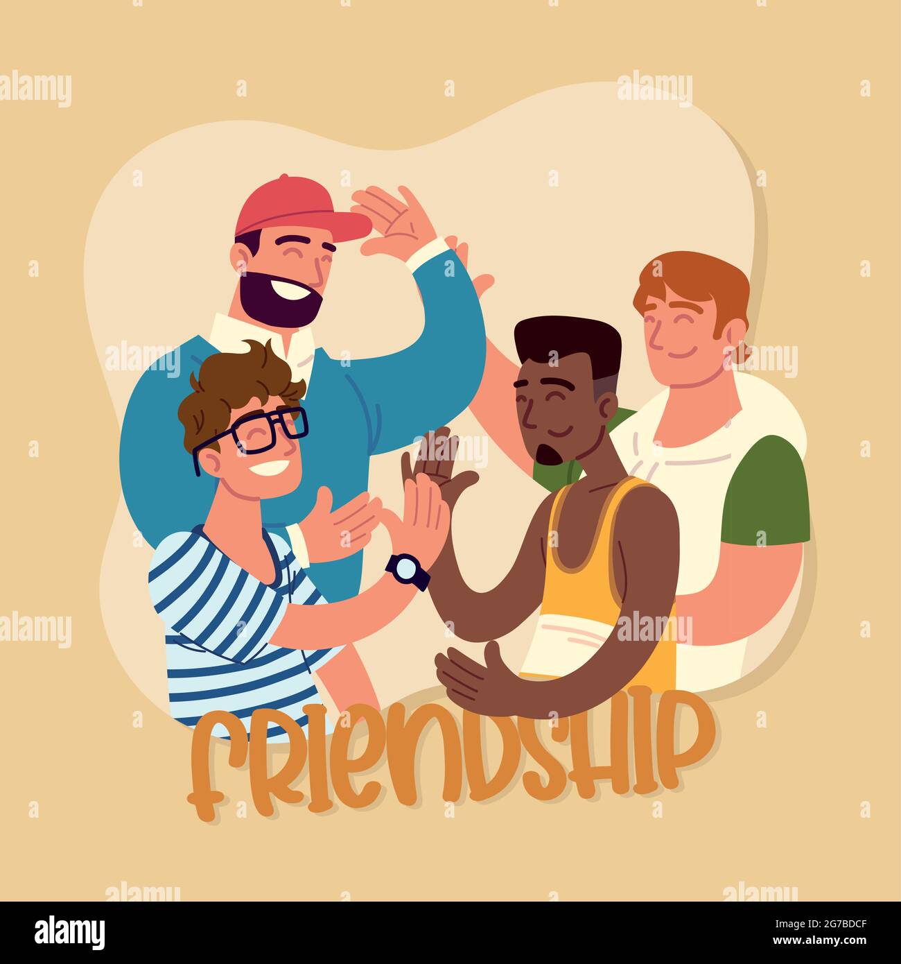 men celebrating friendship day Stock Vector Image & Art - Alamy
