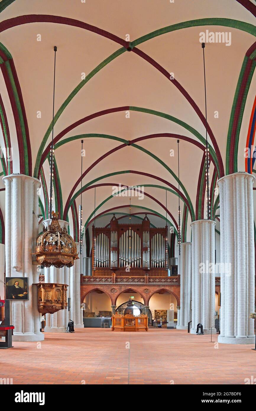 Organ loft in the renovated Nikolaikirche, Berlin, Germany Stock Photo ...