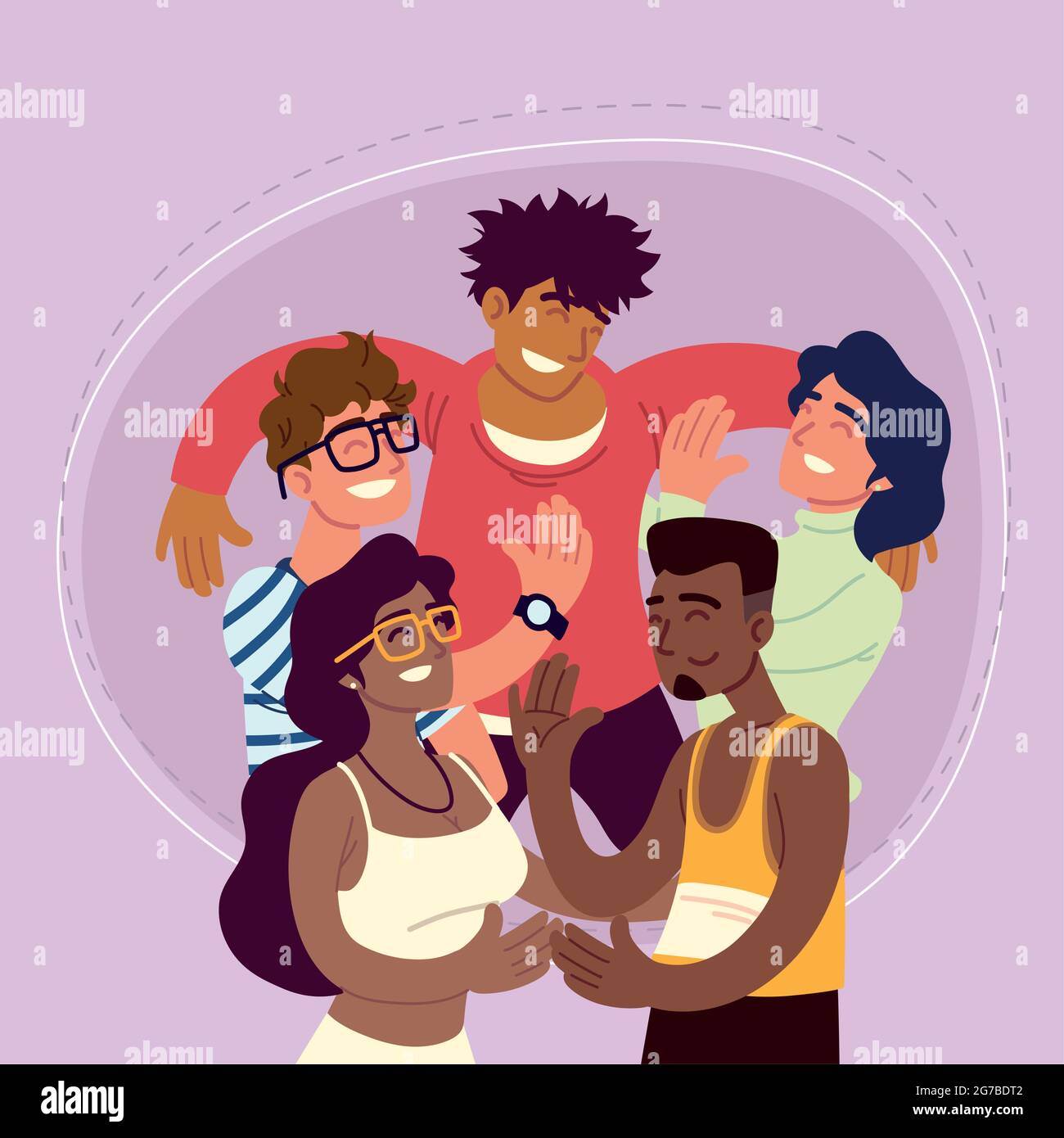 group of people friendship Stock Vector Image & Art - Alamy