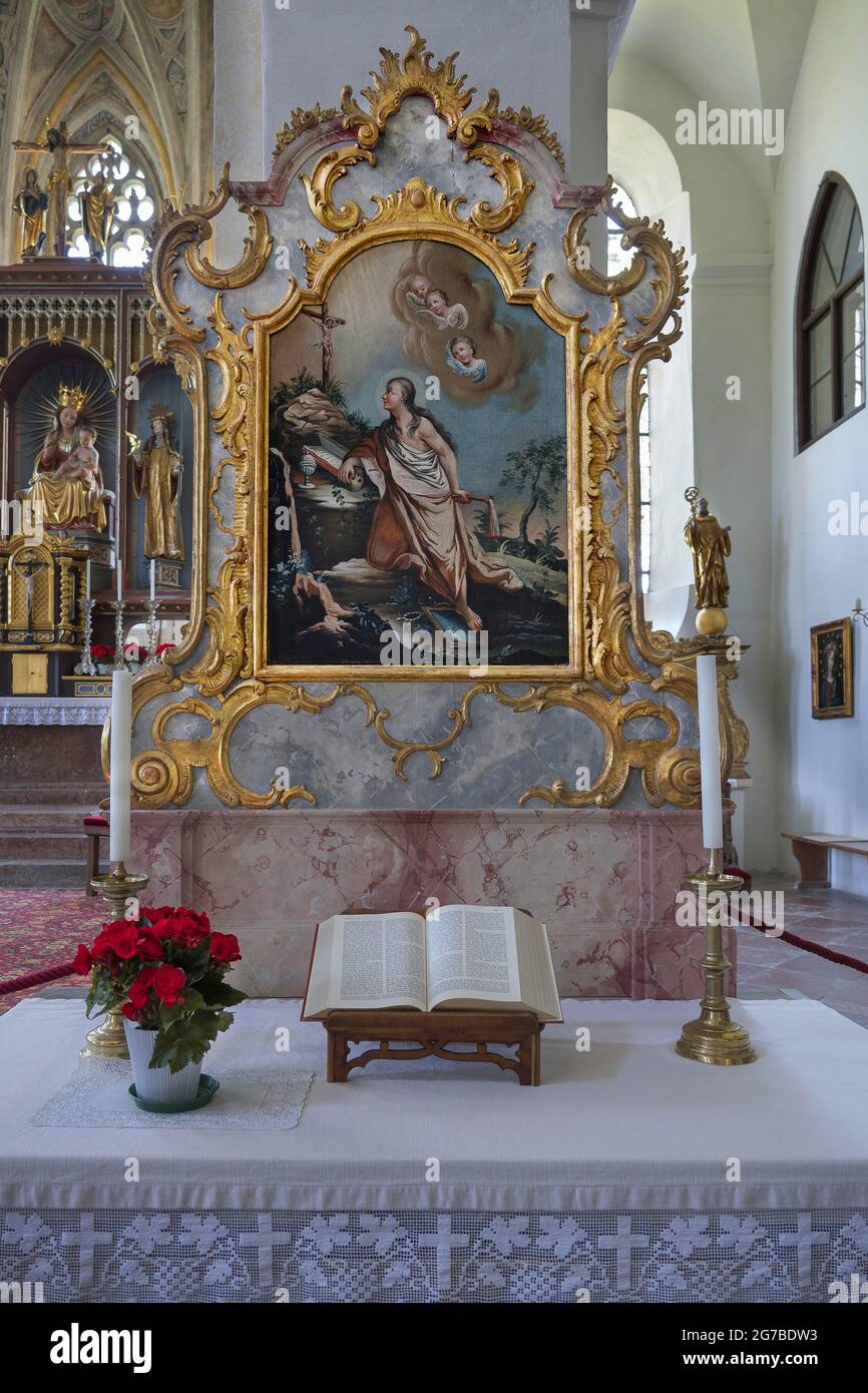 Side altar, monastery church of St. Lambert, Seeon Monastery, Upper ...