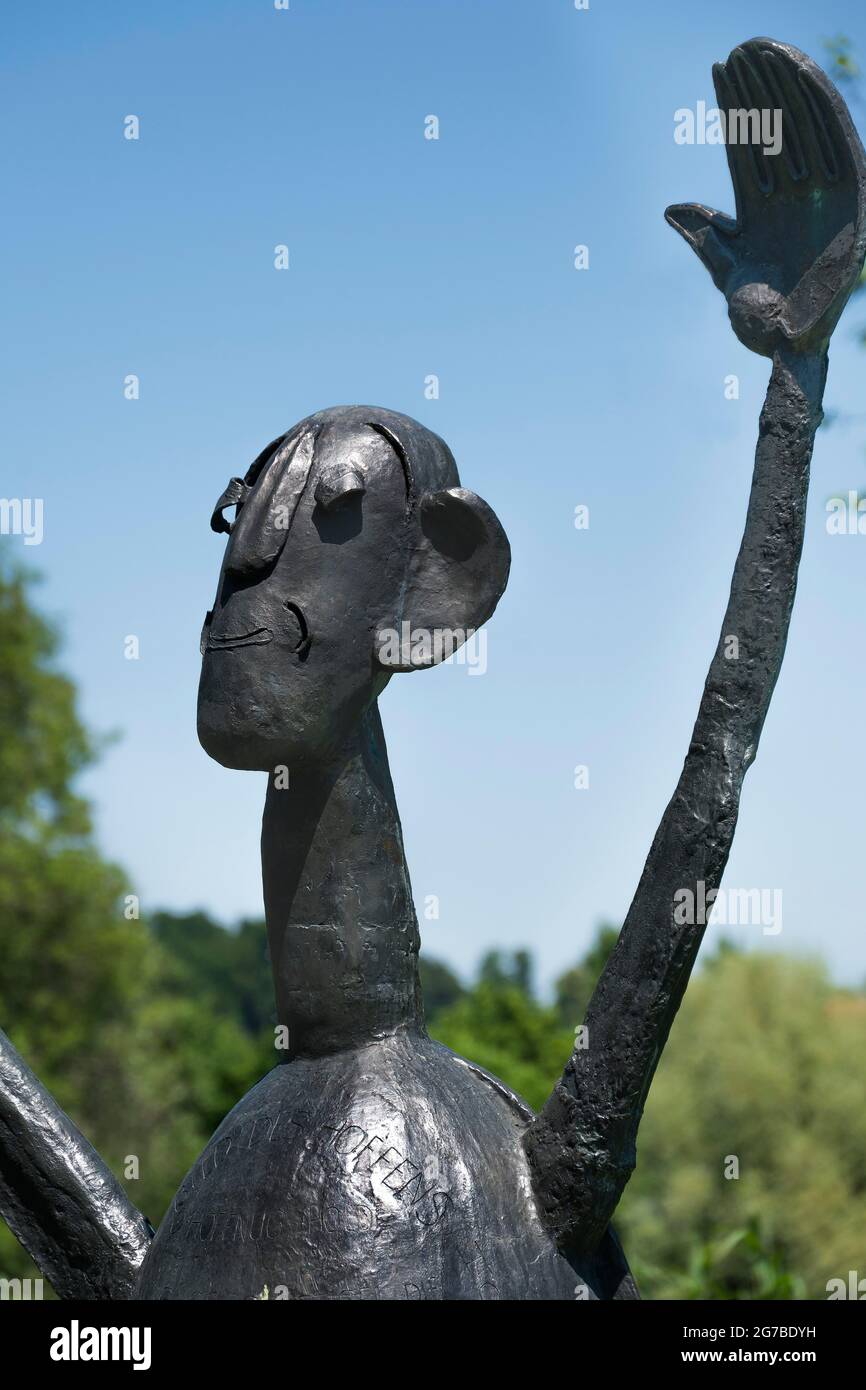 Image of hope, figure by Prof. Heinrich Kirchner, 1902 to 1984, Seeon ...