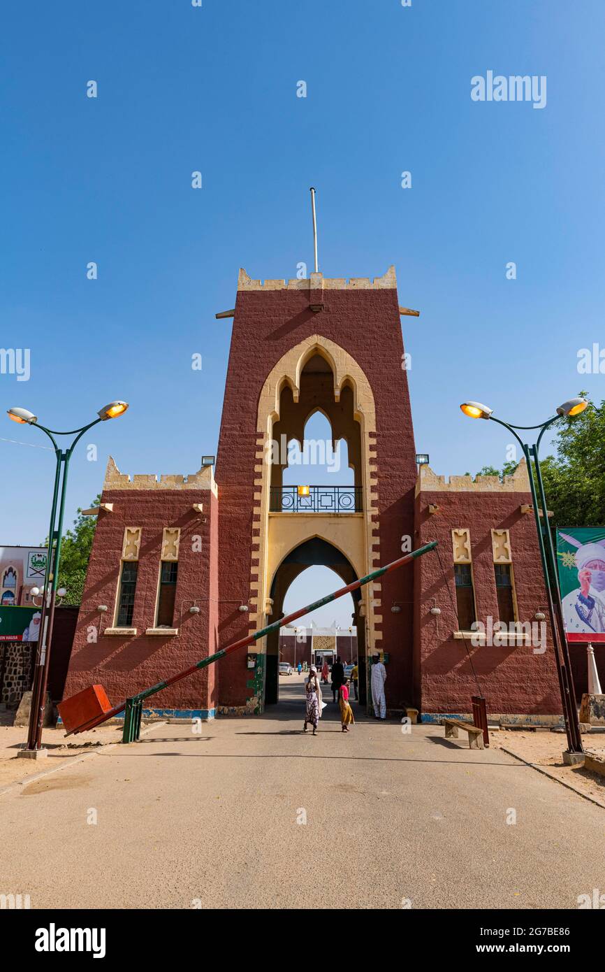 Entrance gate to Gidan Rumfa, the Emirs palace of Kano, Kano state ...
