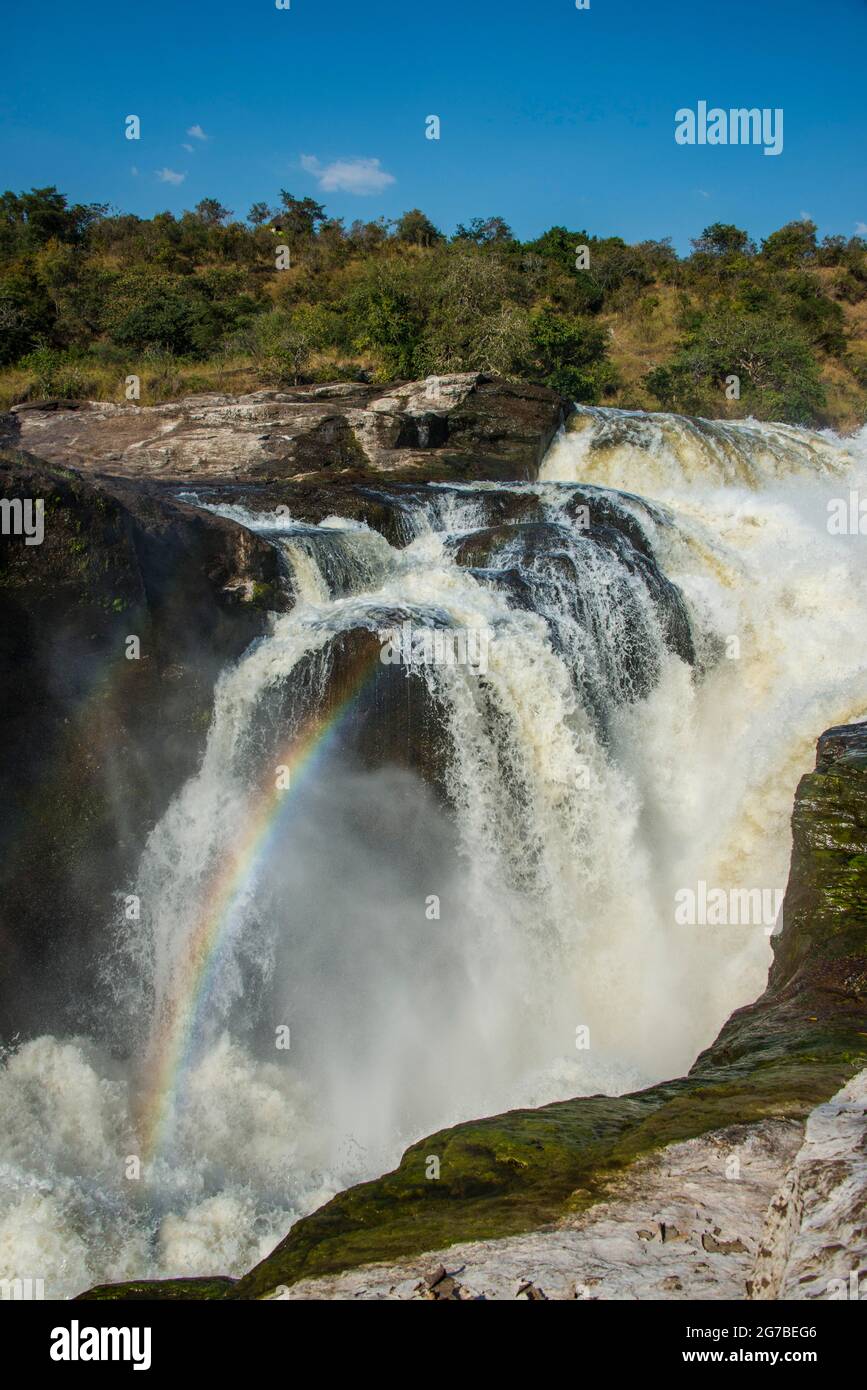 Murchison Falls, also known as Kabarega Falls on the Nile, Murchison ...
