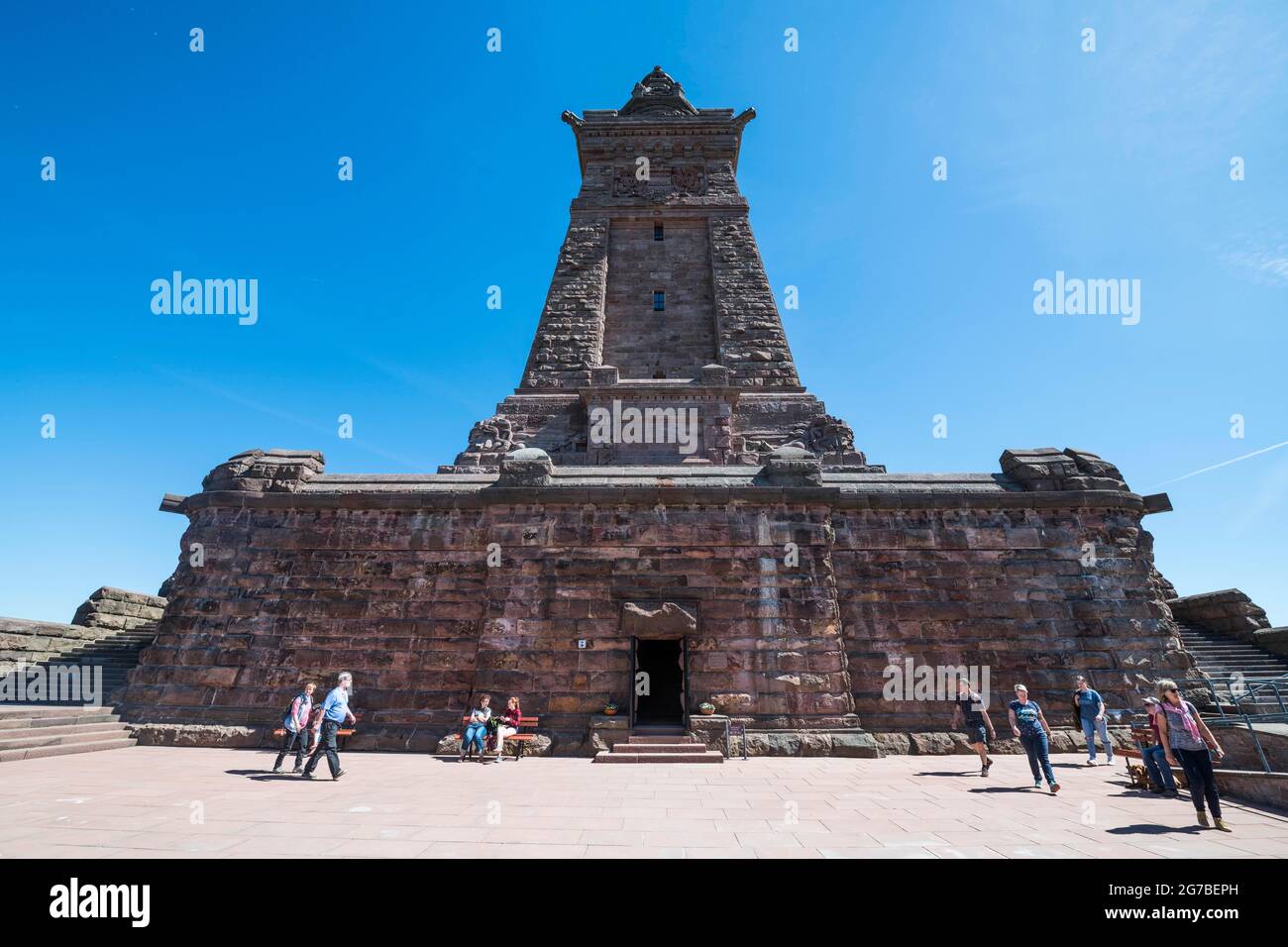 Kyffhaeuser Monument, Barbarossa monument, Thuringia, Germany Stock ...