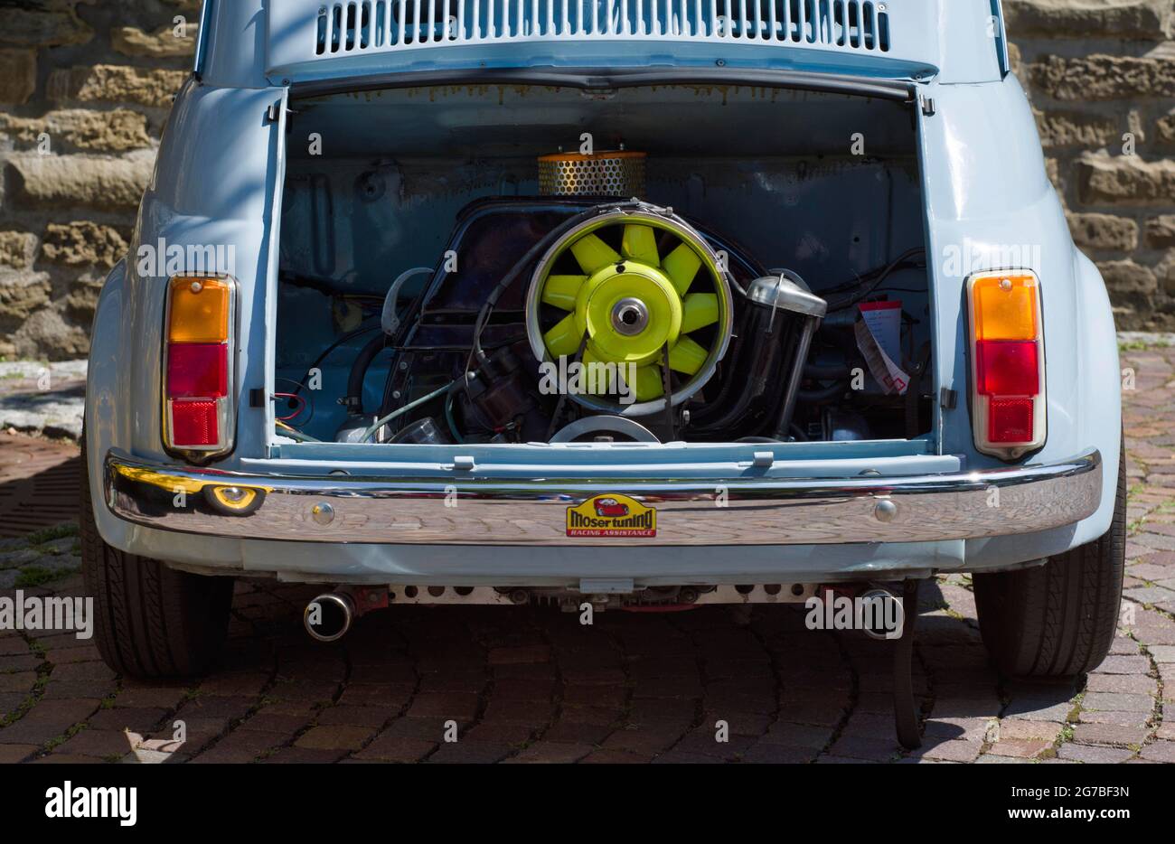 Tuned rear engine with air cooling, Fiat Nuova 500 Cinquecento, classic ...