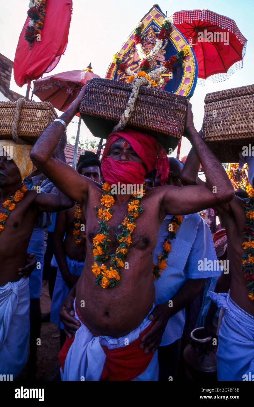 God possessed man; Mahasivaratri festival at poochiyur near Coimbatore ...