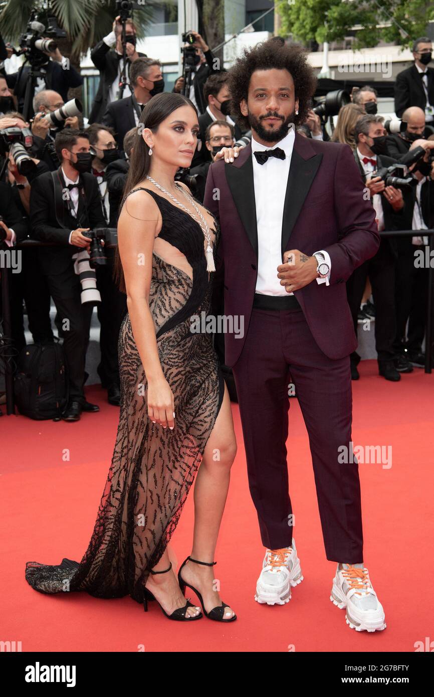 Cannes, France. 12th July, 2021. Marcelo Vieira and wife Clarisse Alves ...