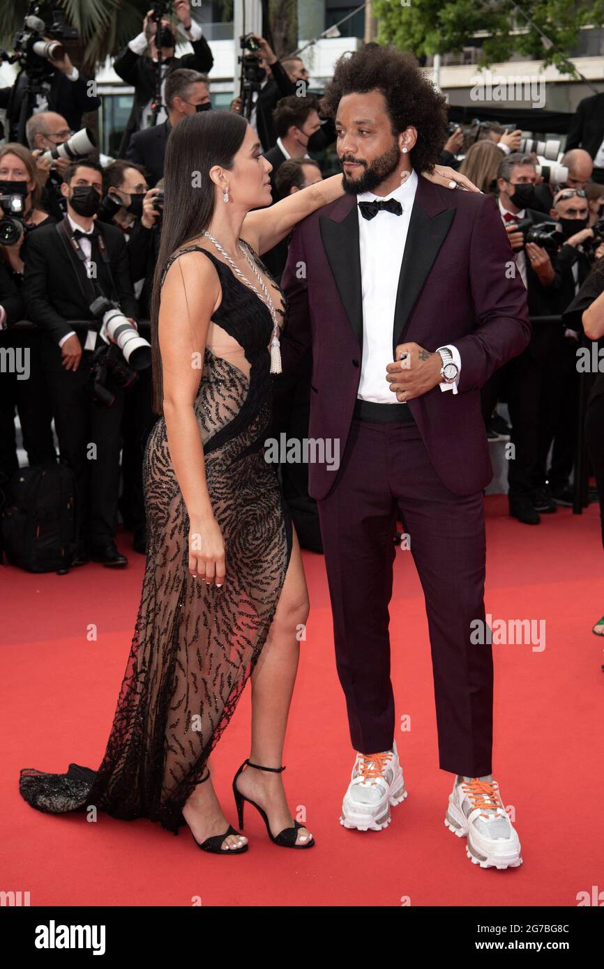 Cannes, France. 12th July, 2021. Marcelo Vieira and wife Clarisse Alves ...