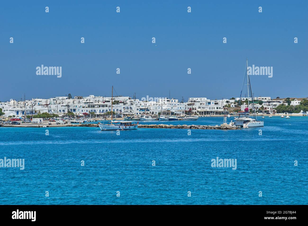Antiparos island, Greece - June 2017: Beautiful seascape view ...
