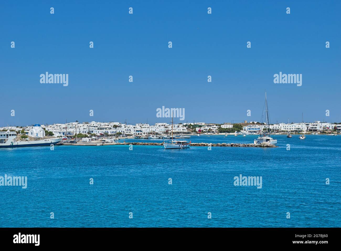 Antiparos island, Greece - June 2017: Beautiful seascape view ...