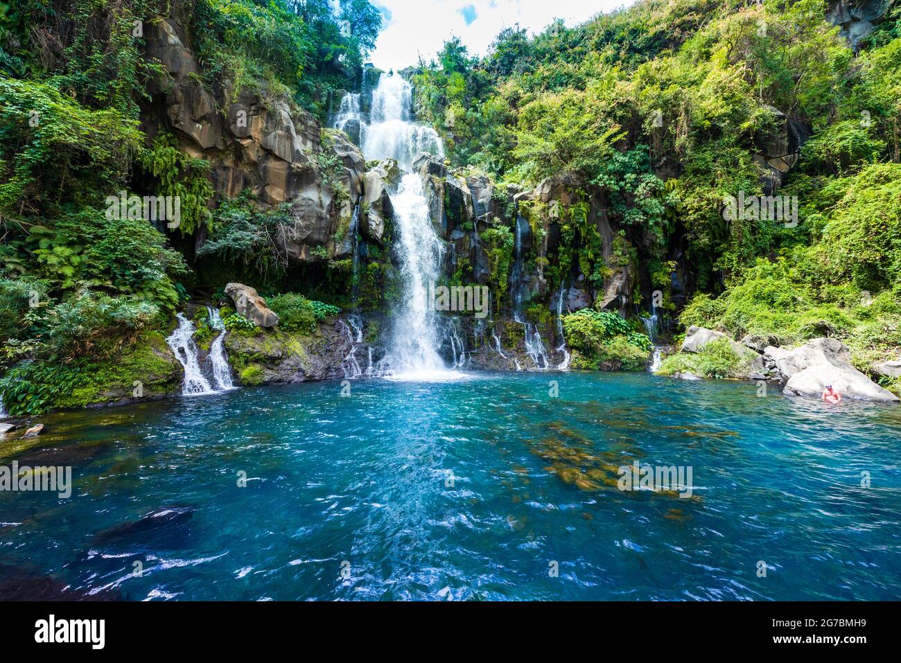 The Egret basin waterfall on La Reunion island Stock Photo - Alamy