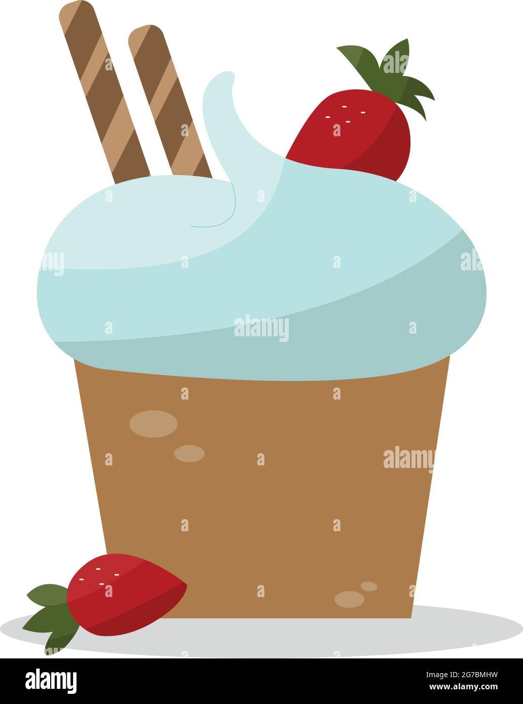 Realistic ice cream on white background - Vector illustration Stock ...