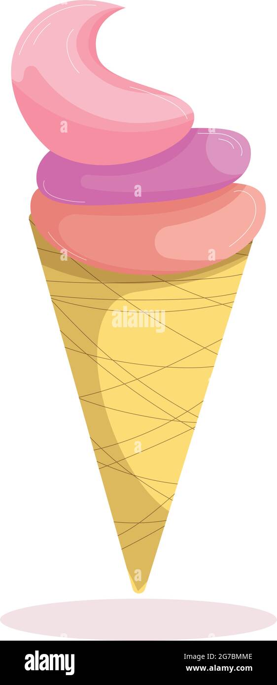 Realistic ice cream on white background - Vector illustration Stock ...