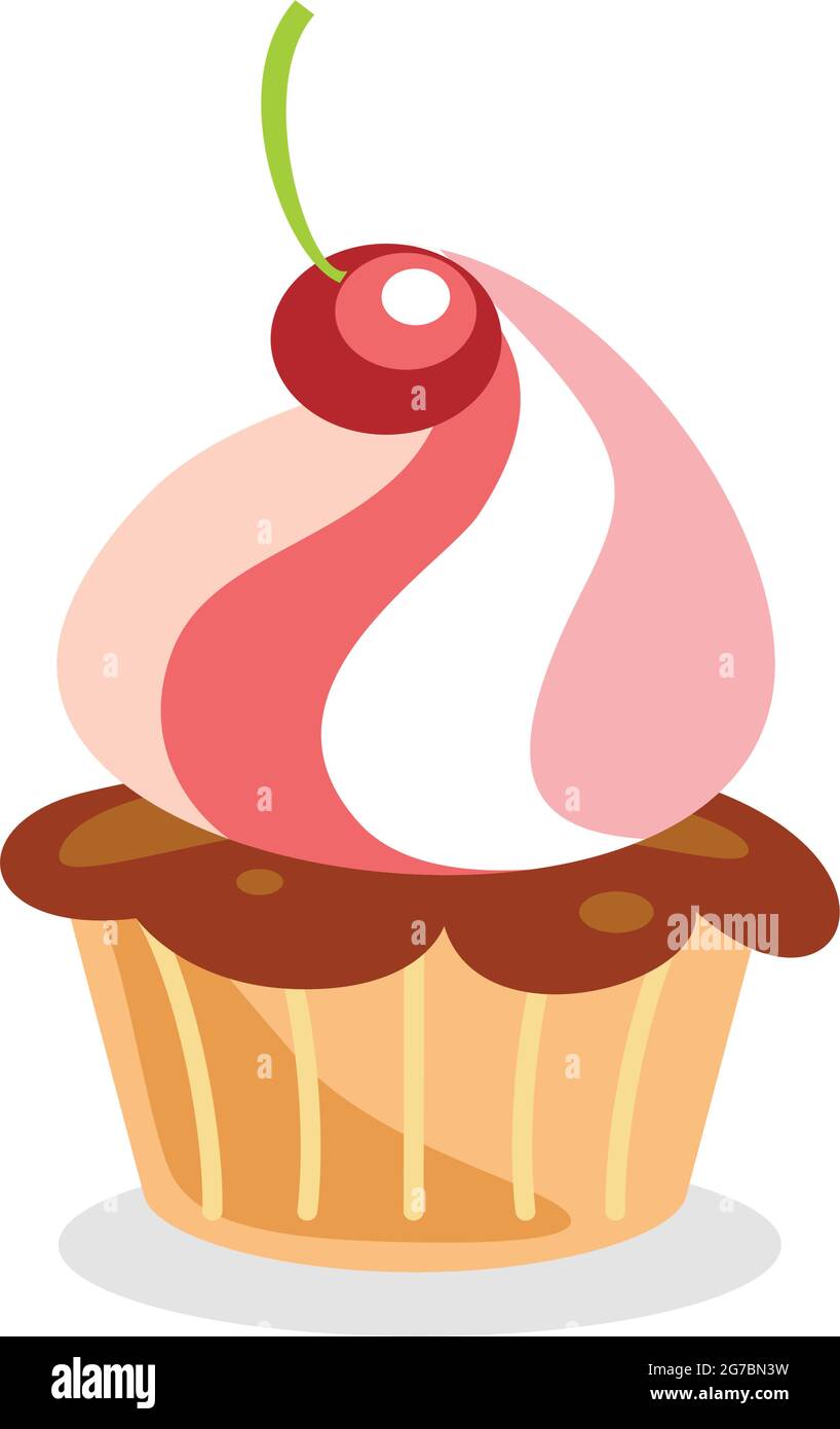 Realistic cake pastry on white background - Vector illustration Stock ...
