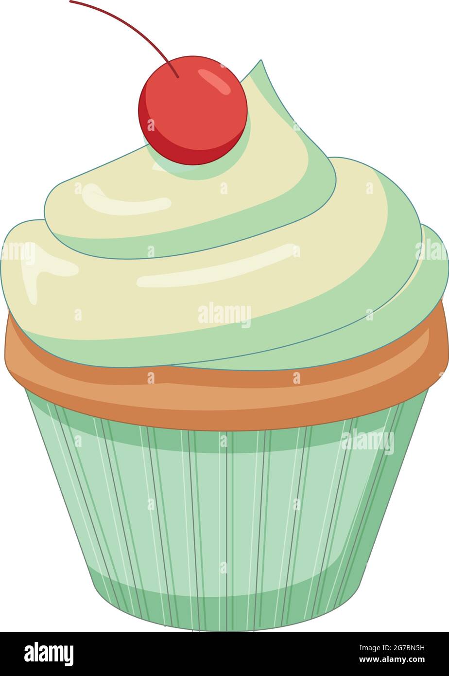Realistic cake pastry on white background - Vector illustration Stock ...