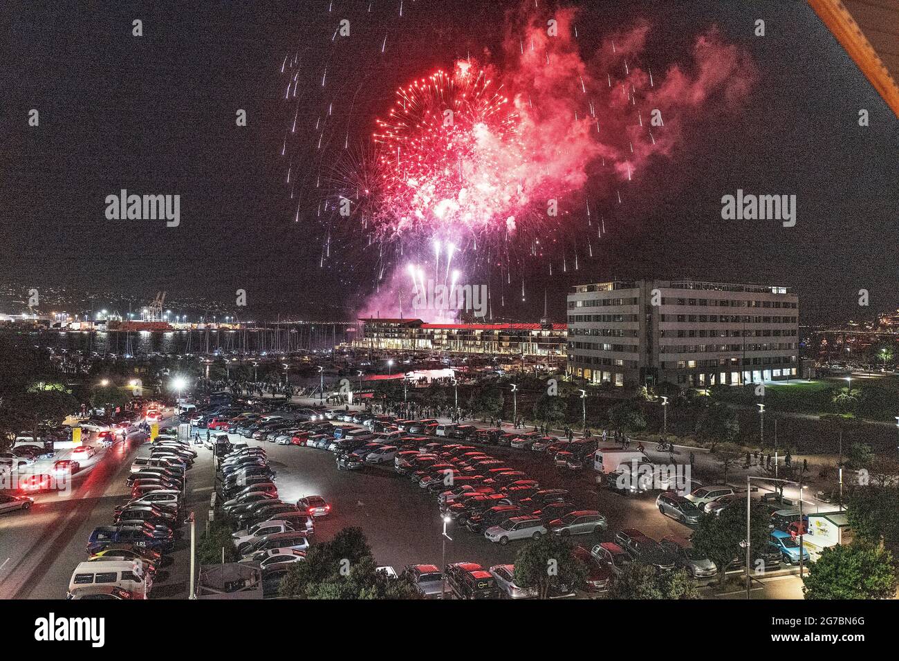 Wellington New Zealand fireworks for the celebration of Matariki Maori ...