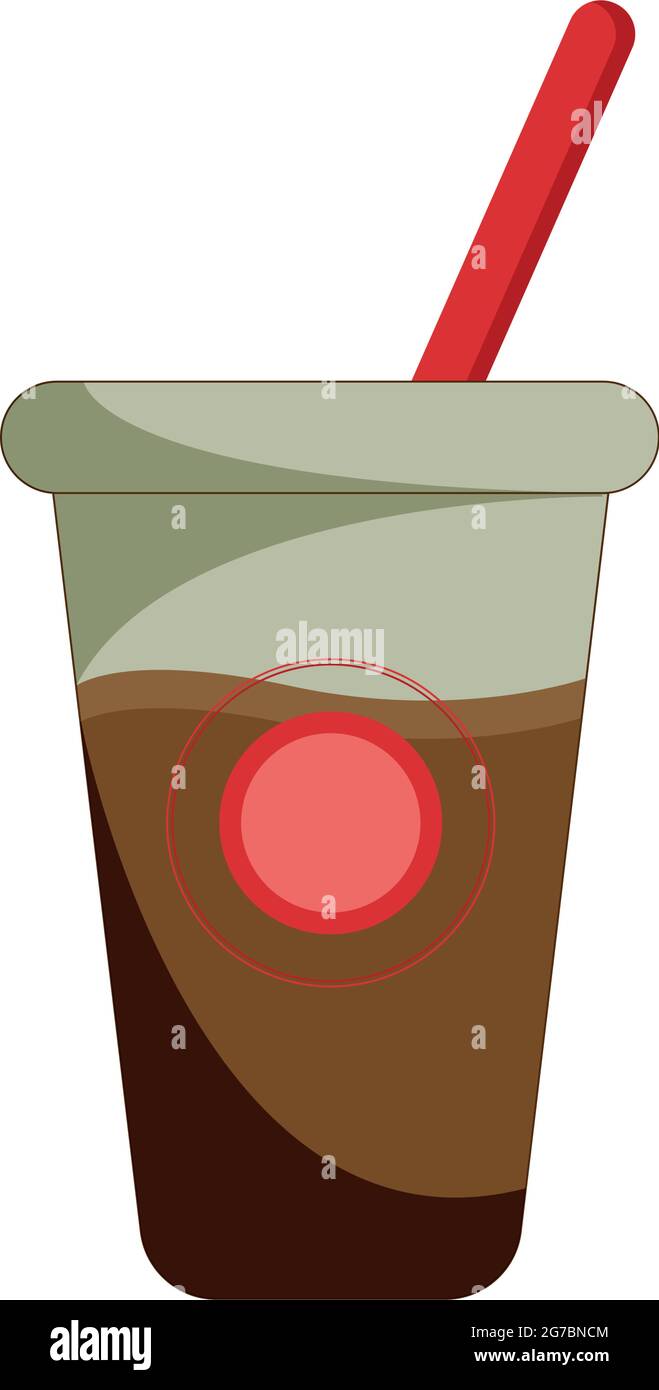 Realistic glass of fresh coffee on white background - Vector ...