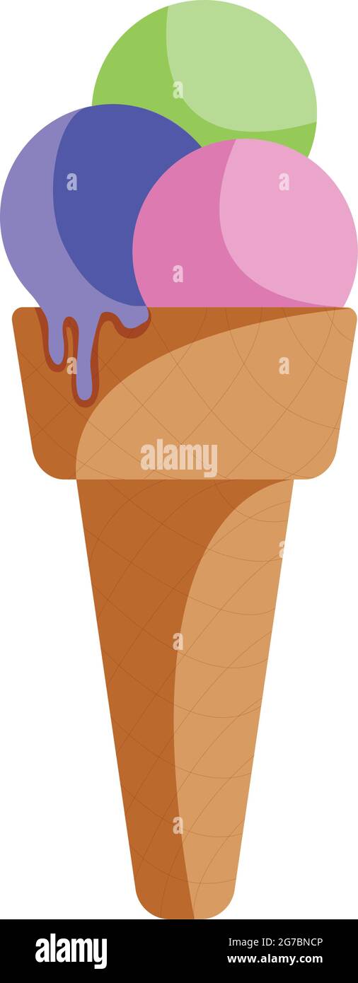 Realistic ice cream on white background - Vector illustration Stock ...