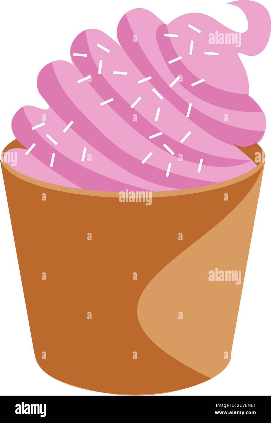 Realistic cake pastry on white background - Vector illustration Stock ...