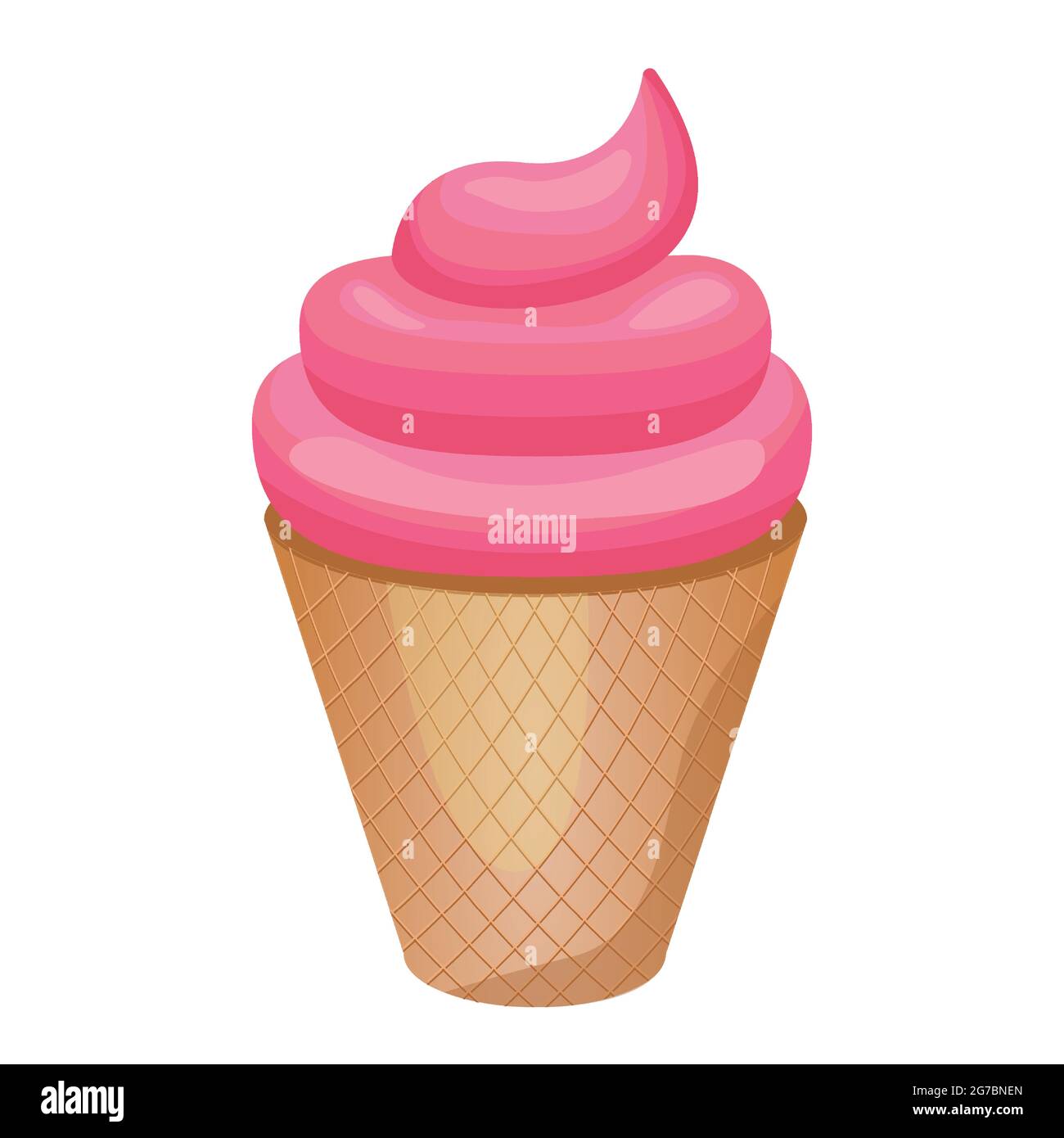 Realistic ice cream on white background - Vector illustration Stock ...
