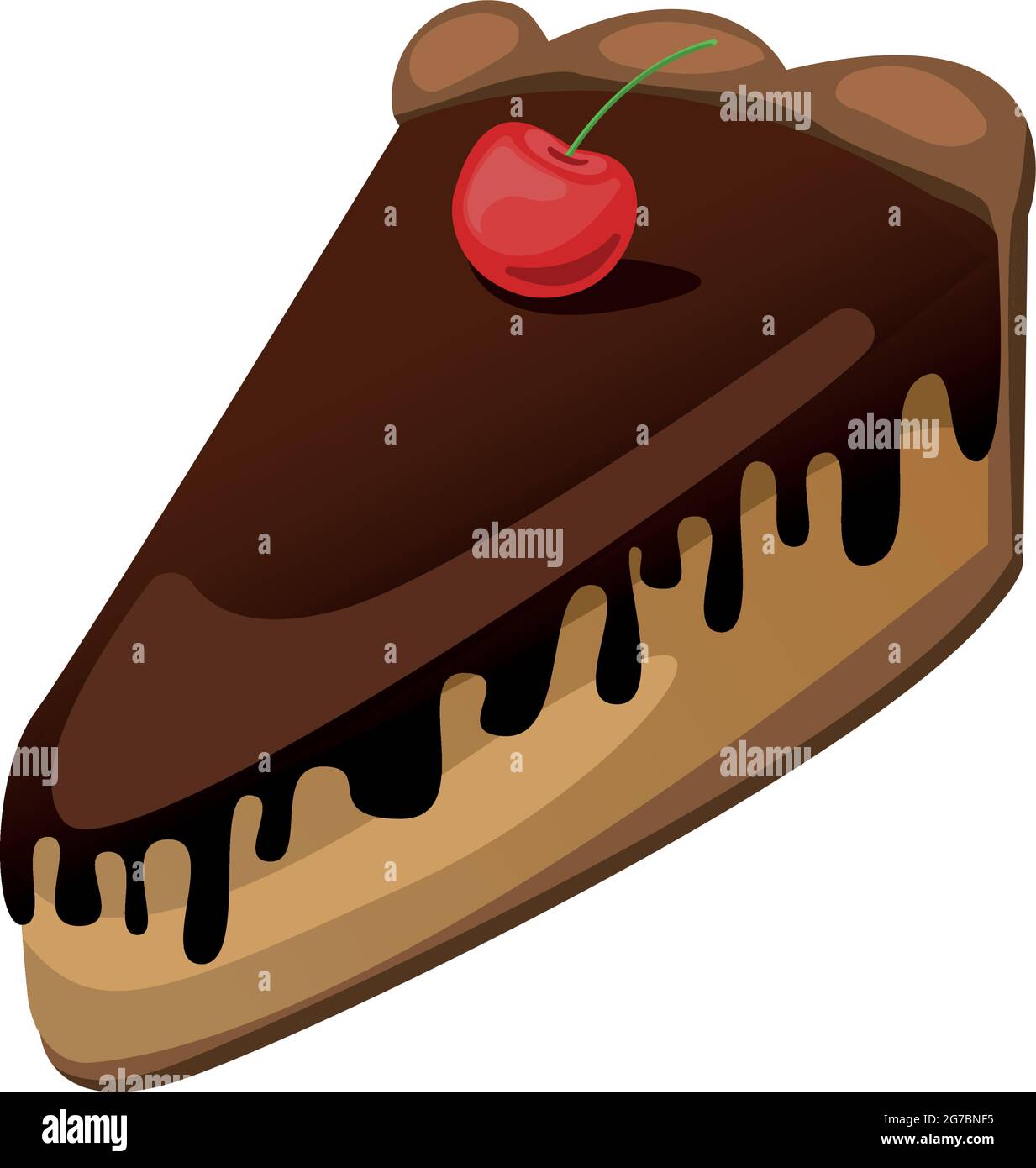 Realistic cake pastry on white background - Vector illustration Stock ...