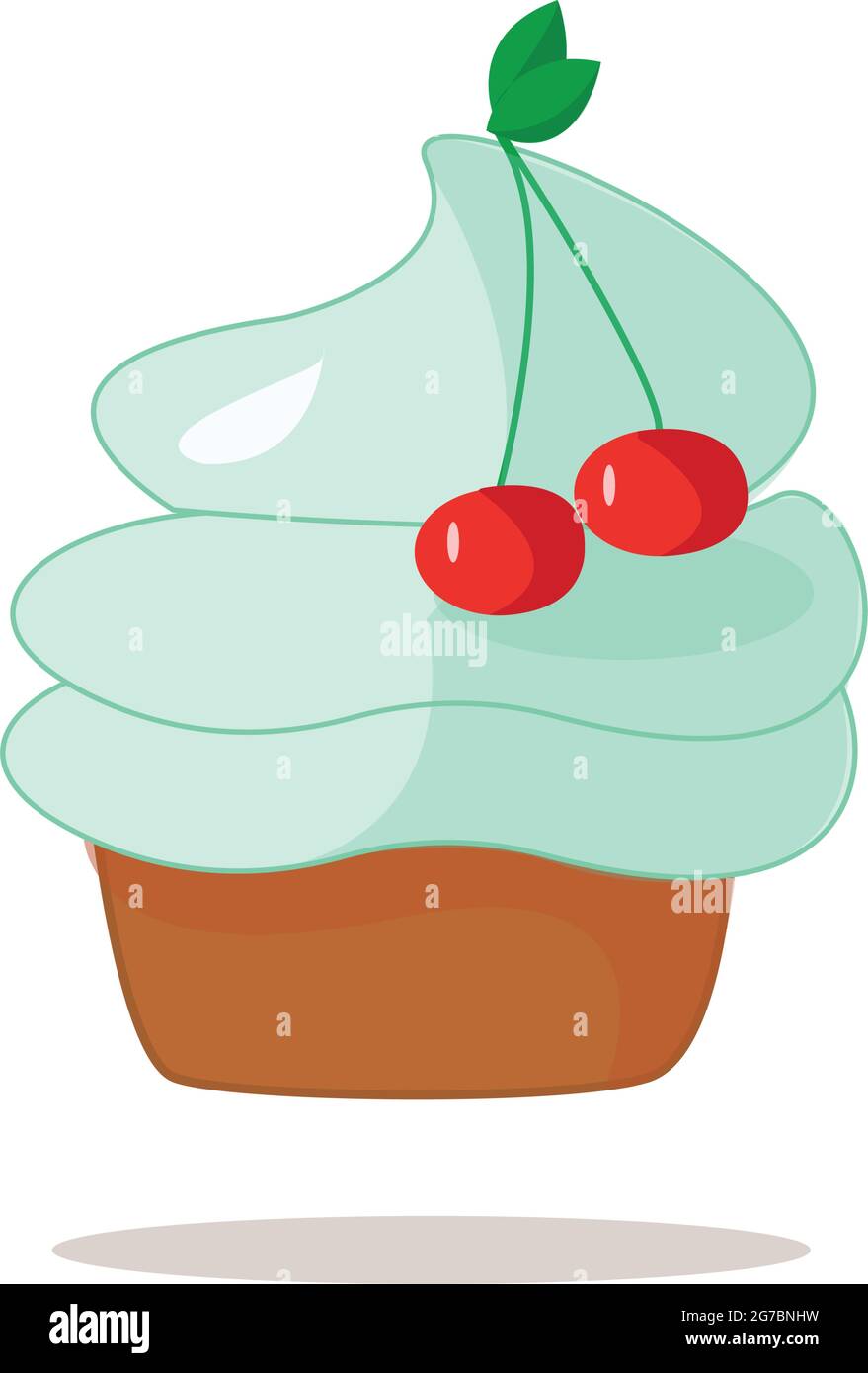 Realistic cake pastry on white background - Vector illustration Stock ...