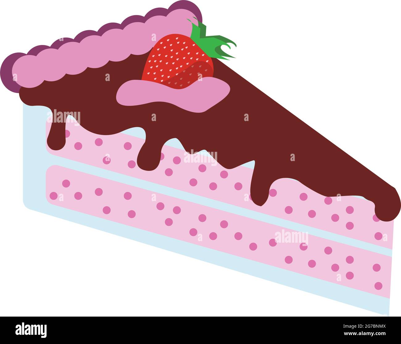 Realistic cake pastry on white background - Vector illustration Stock ...