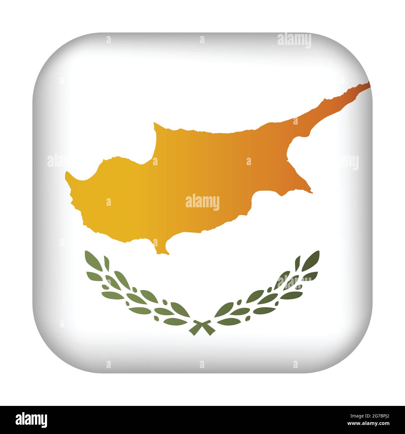 Glass light ball with flag of Cyprus. Round sphere, template icon ...